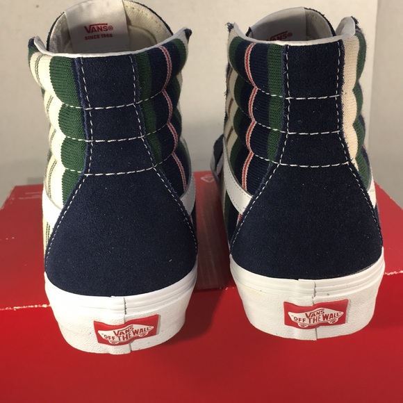 Vans | Shoes | Nwt Vans Sk8 Hi Top Field Daze Dress Blue Skateboard ...
